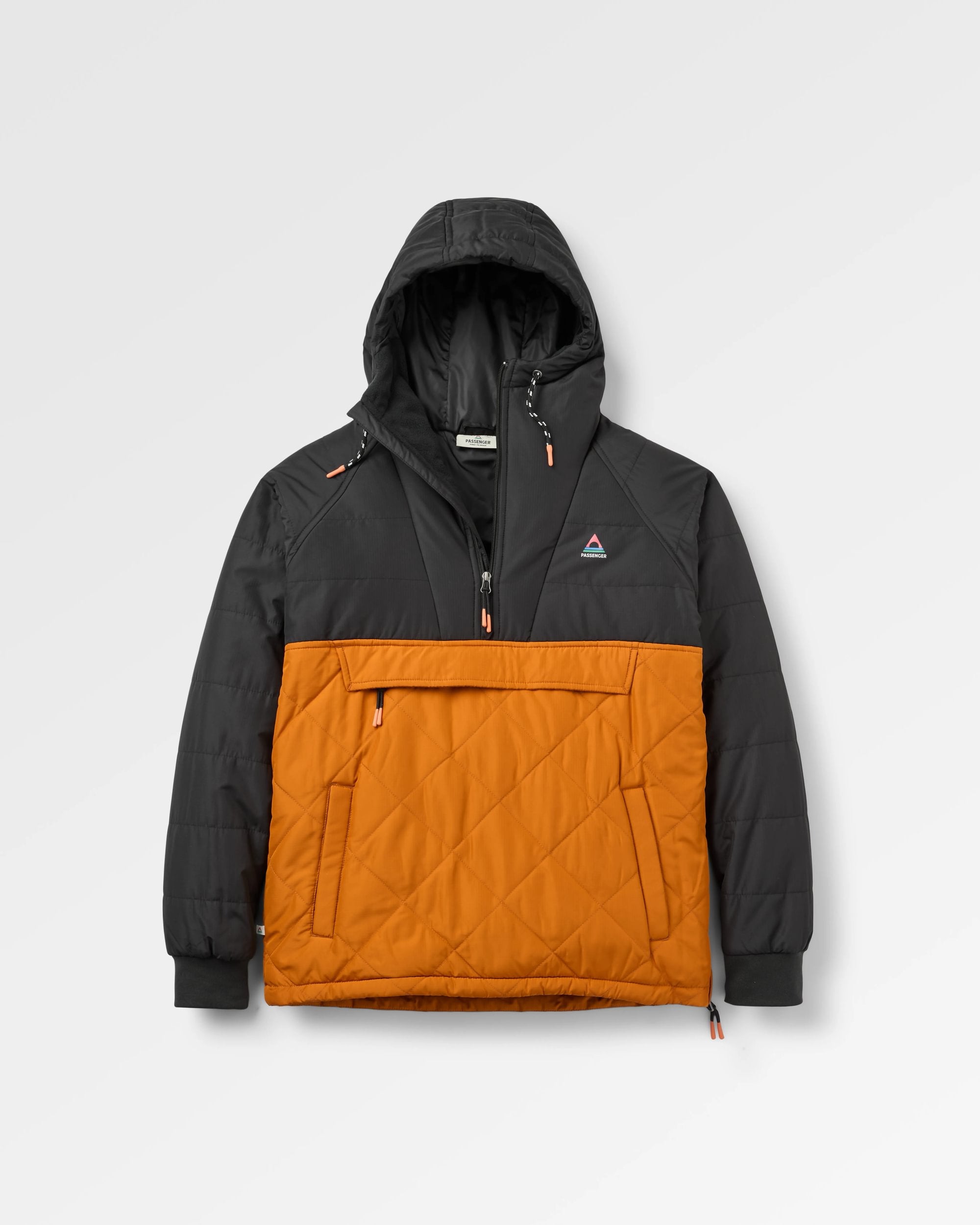 Oceanic Recycled Insulated Anorak Black/Retro Orange – Passenger