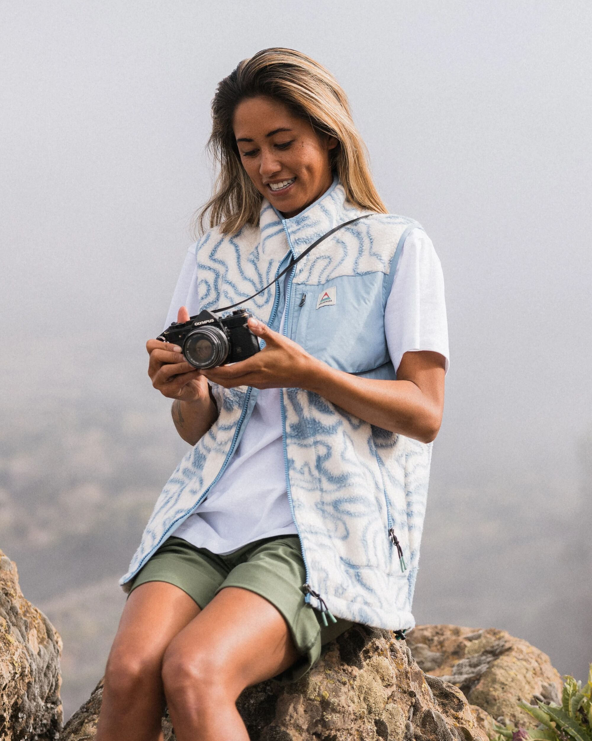 Fairbanks Recycled Sherpa Gilet Strata Swirl Birch – Passenger