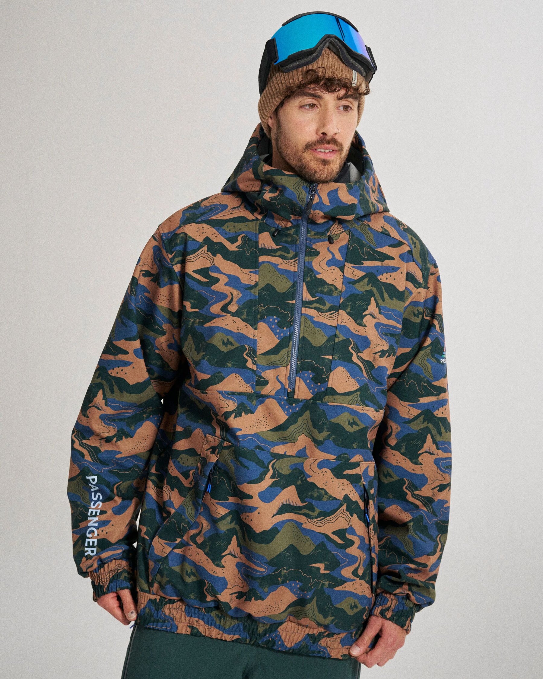 Snowscape Men's Recycled Softshell Pullover Adventure Dark Fern – Passenger