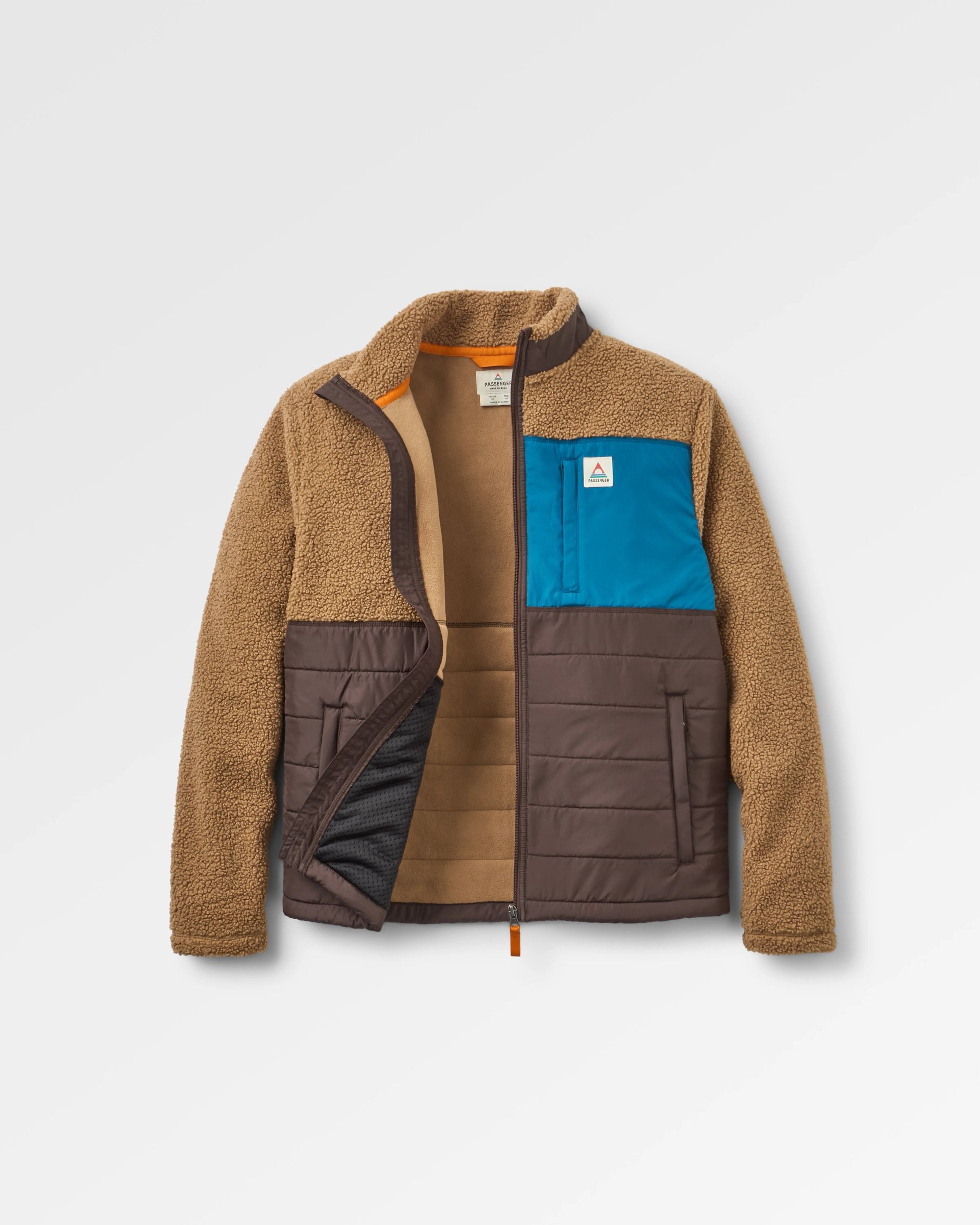 Born Explorer Recycled Polar-Lined Sherpa Fleece Caramel/Espresso ...
