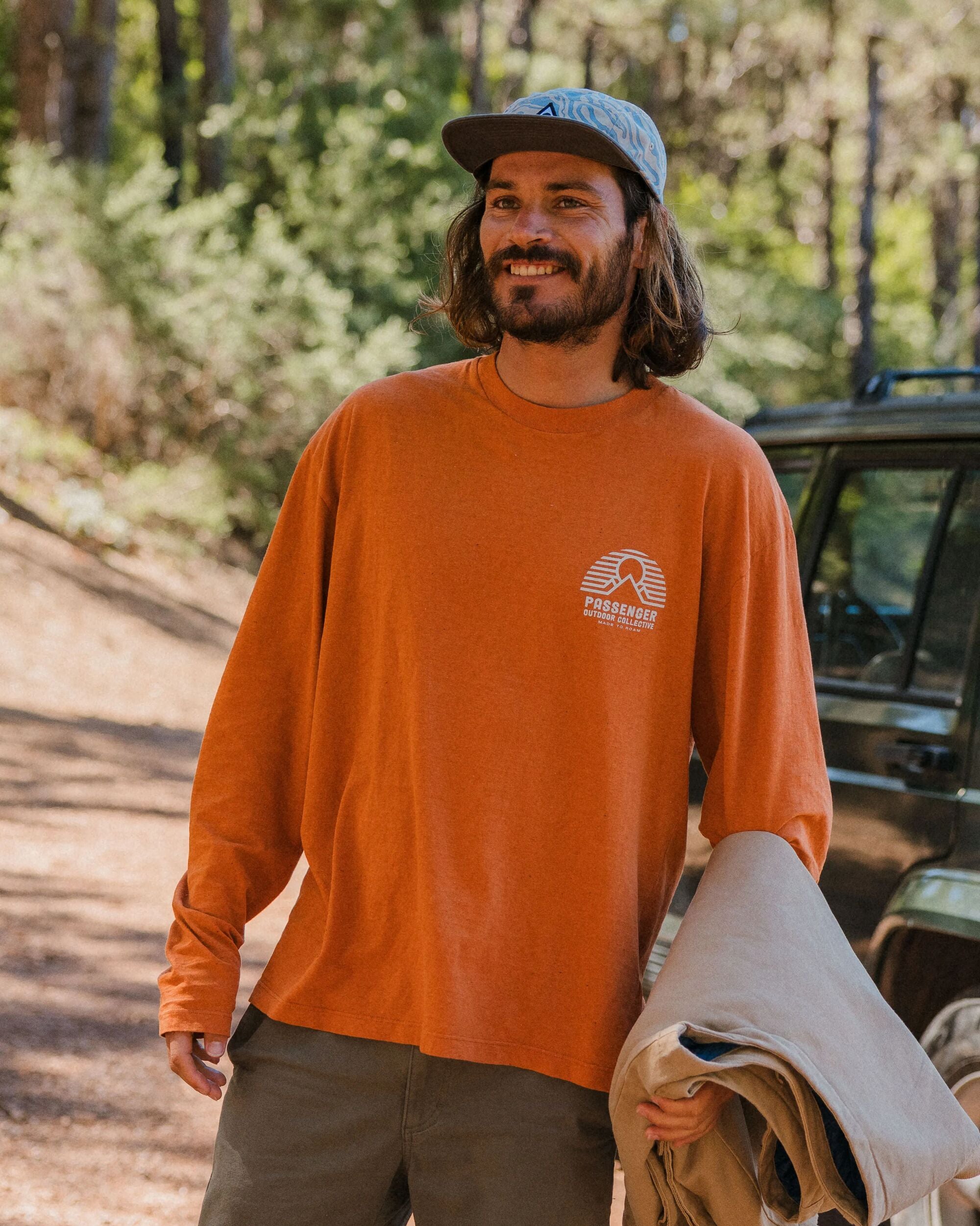 Elbio Relaxed Fit LS T-Shirt Sunset Orange Marl – Passenger