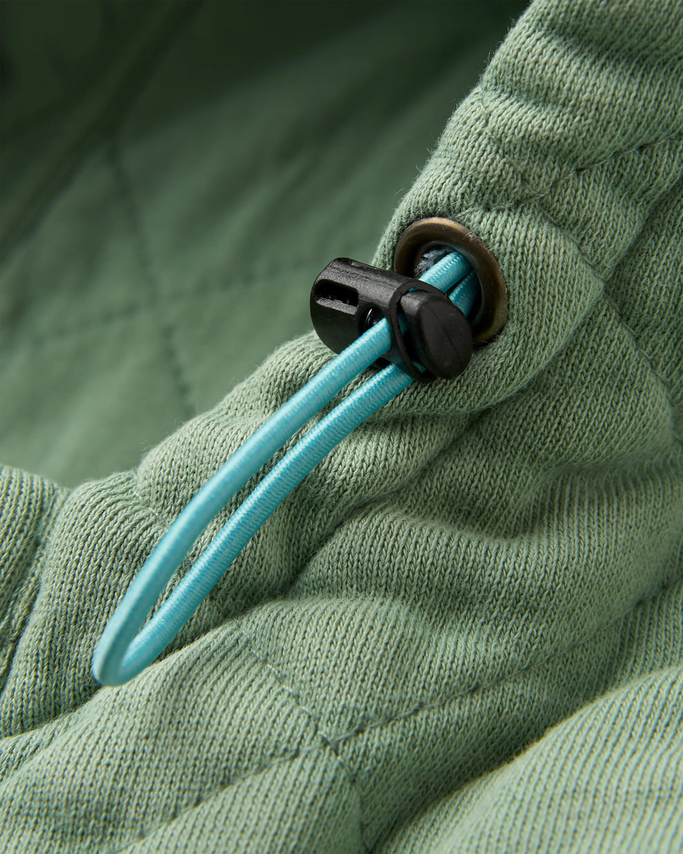 Clementine Recycled Quilted Popper Up Hoodie Pistachio – Passenger