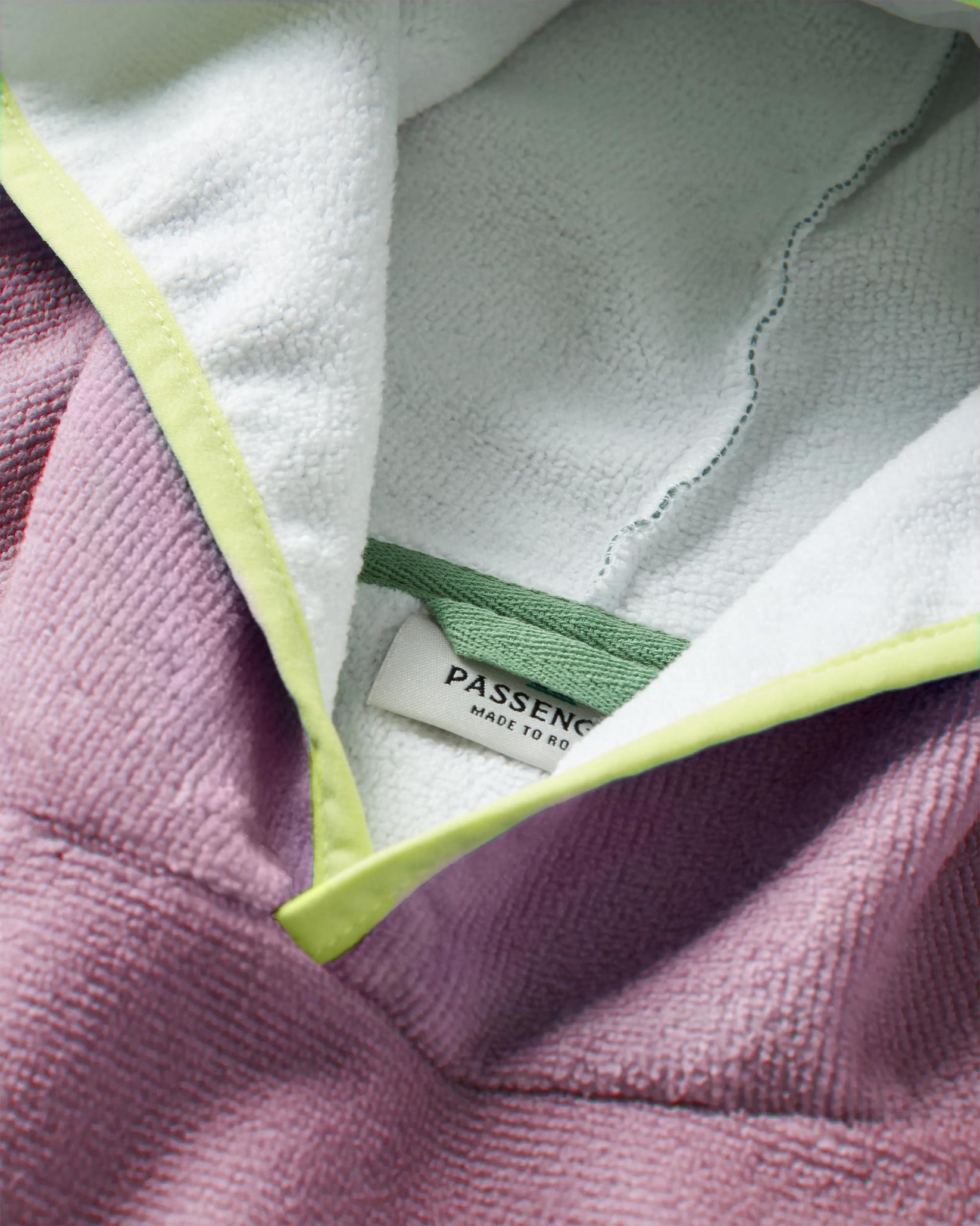 Tulum Recycled Towel Poncho Grape / Charcoal – Passenger