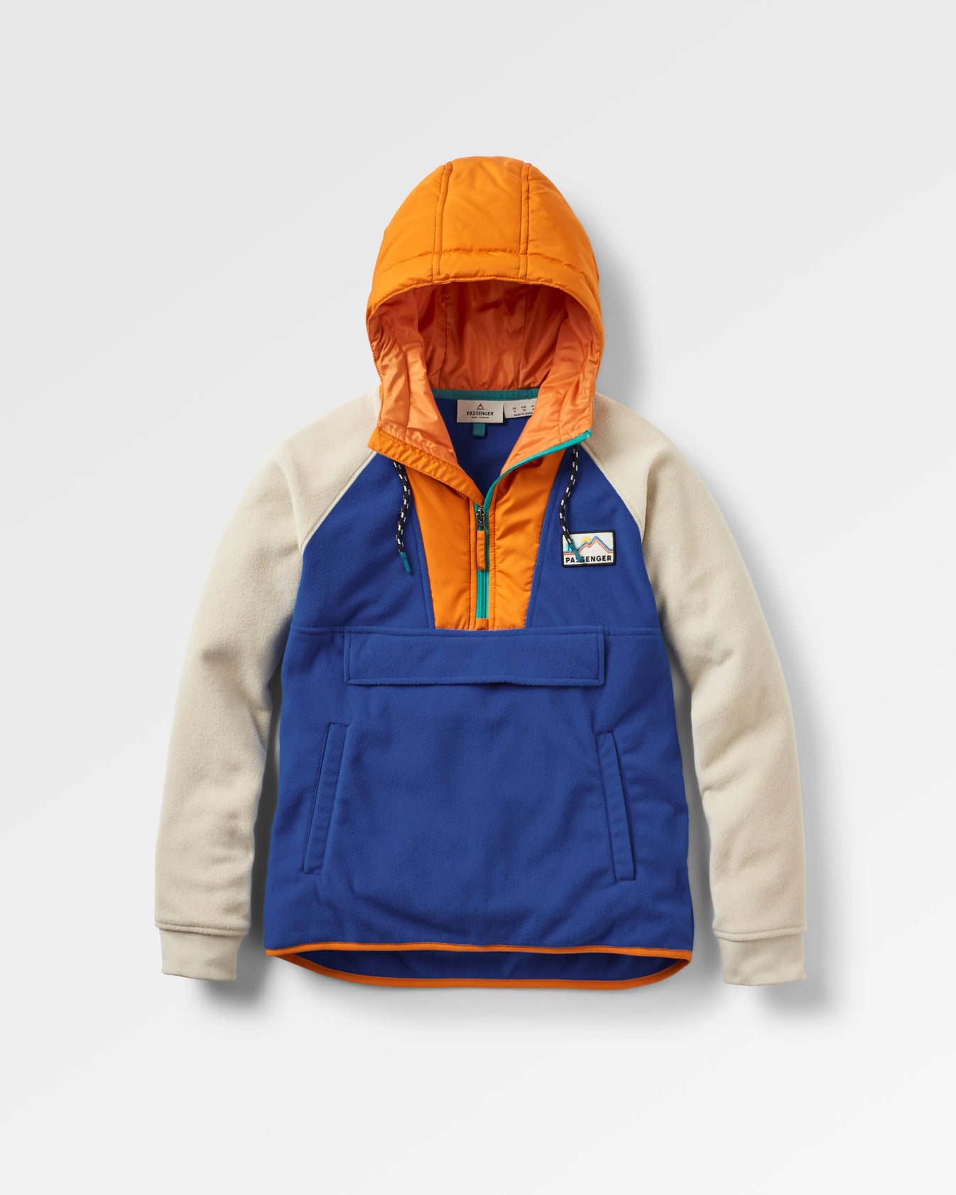 Alexander Recycled Polar Hooded Fleece Azure Blue – Passenger