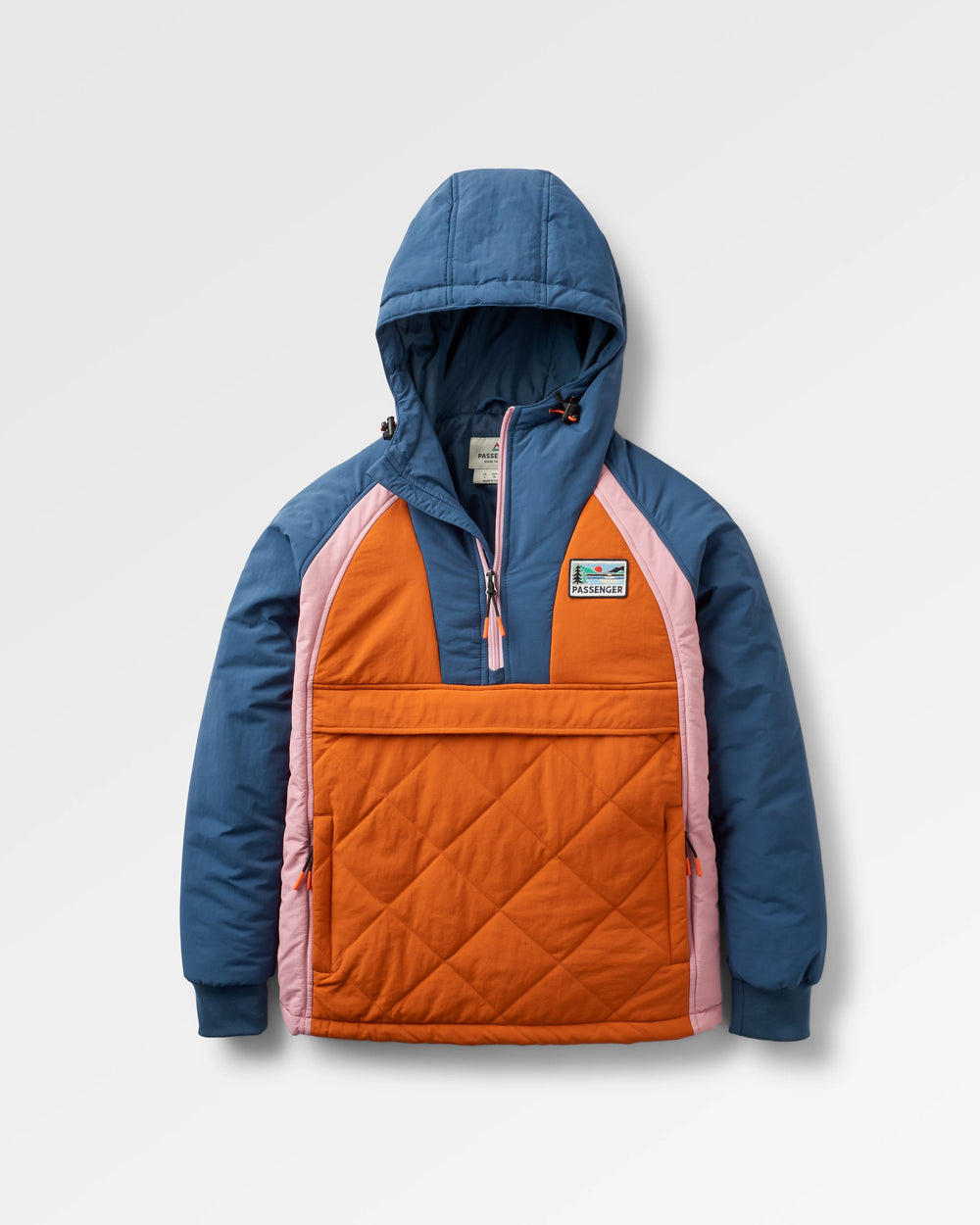 Ocean Recycled Insulated Anorak Dark Denim/Sunset Orange – Passenger