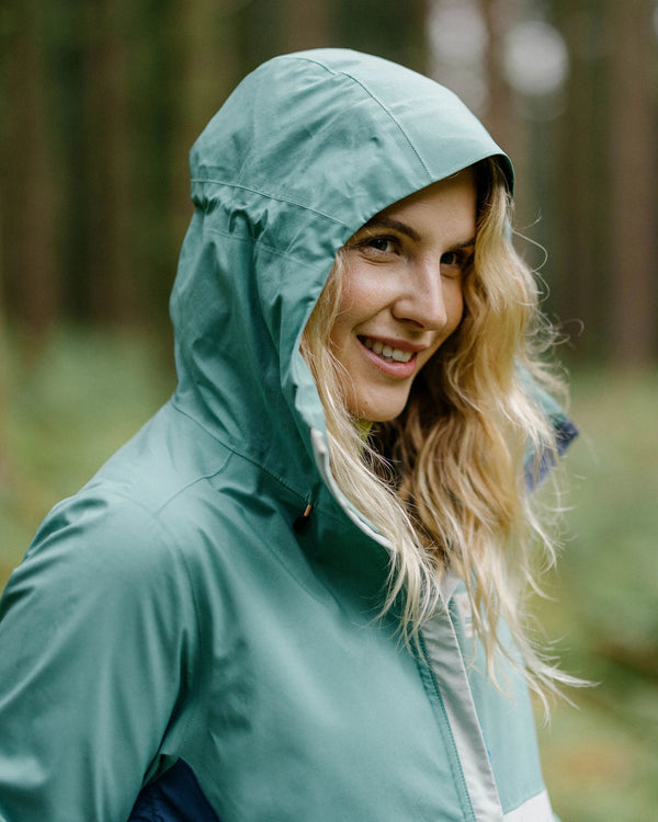 Rainstorm Recycled Waterproof Jacket Deep Sea/Surf Spray – Passenger