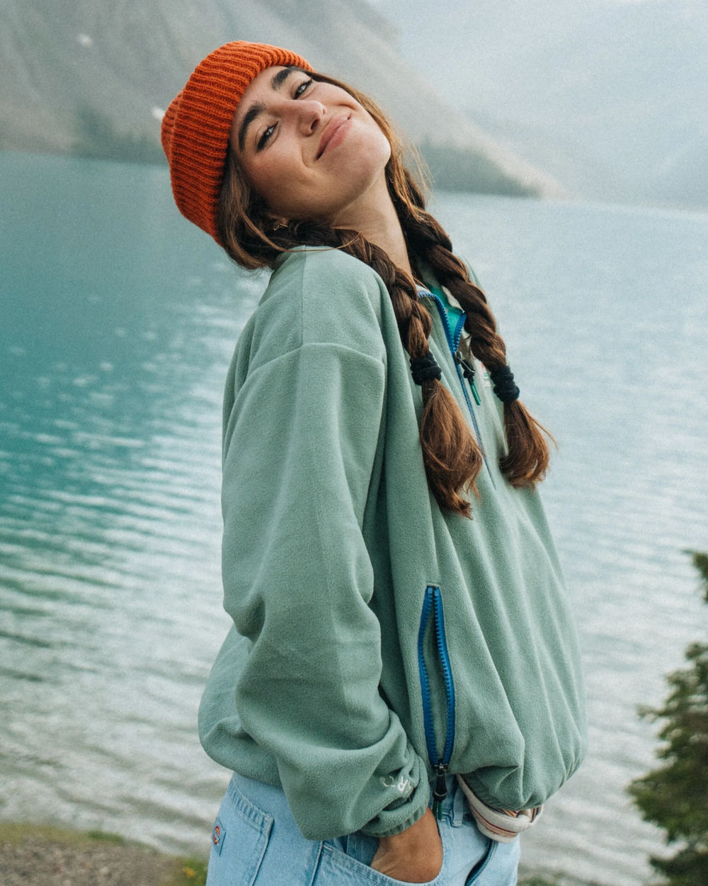 Ayla Recycled Micro Polartec® Fleece Pistachio – Passenger