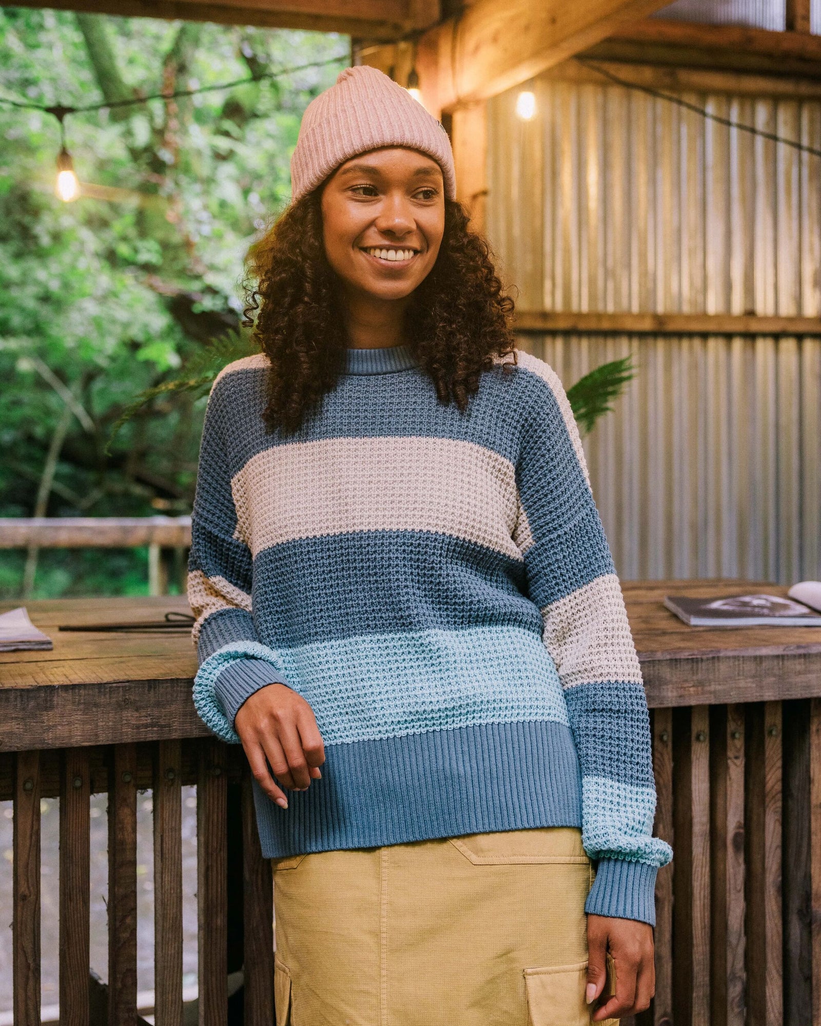 Reflection Stripey Jumper Stormy Blue/Retro Blue – Passenger