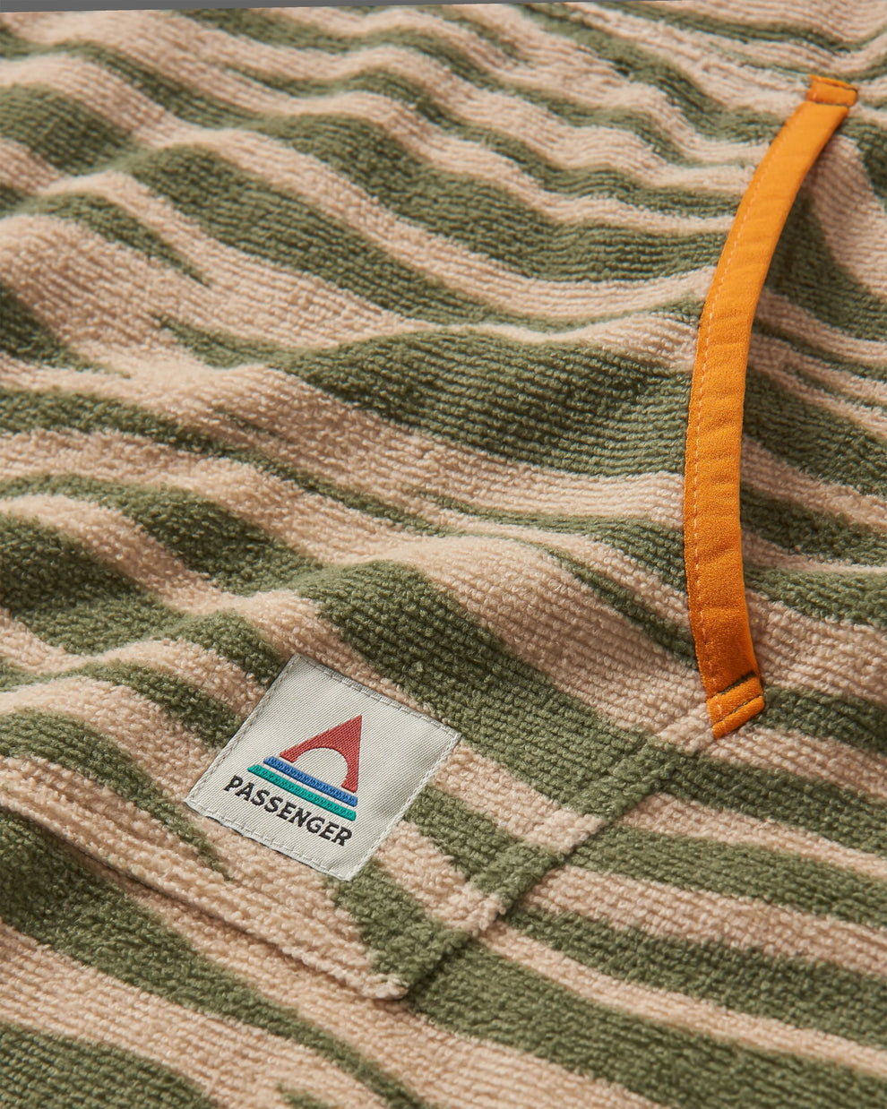 Tulum Recycled Towel Poncho Strata Khaki – Passenger