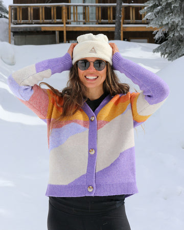 Scenic Recycled Knitted Cardigan Scenic Sunrise Orange – Passenger