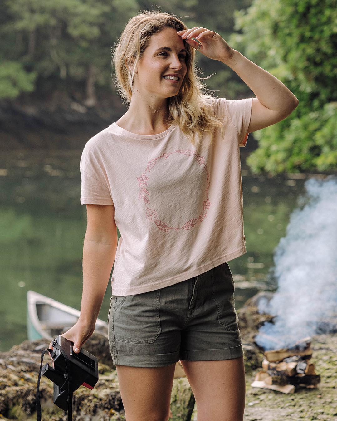 Daisy Chain Recycled Cotton T-Shirt Peach Whip – Passenger