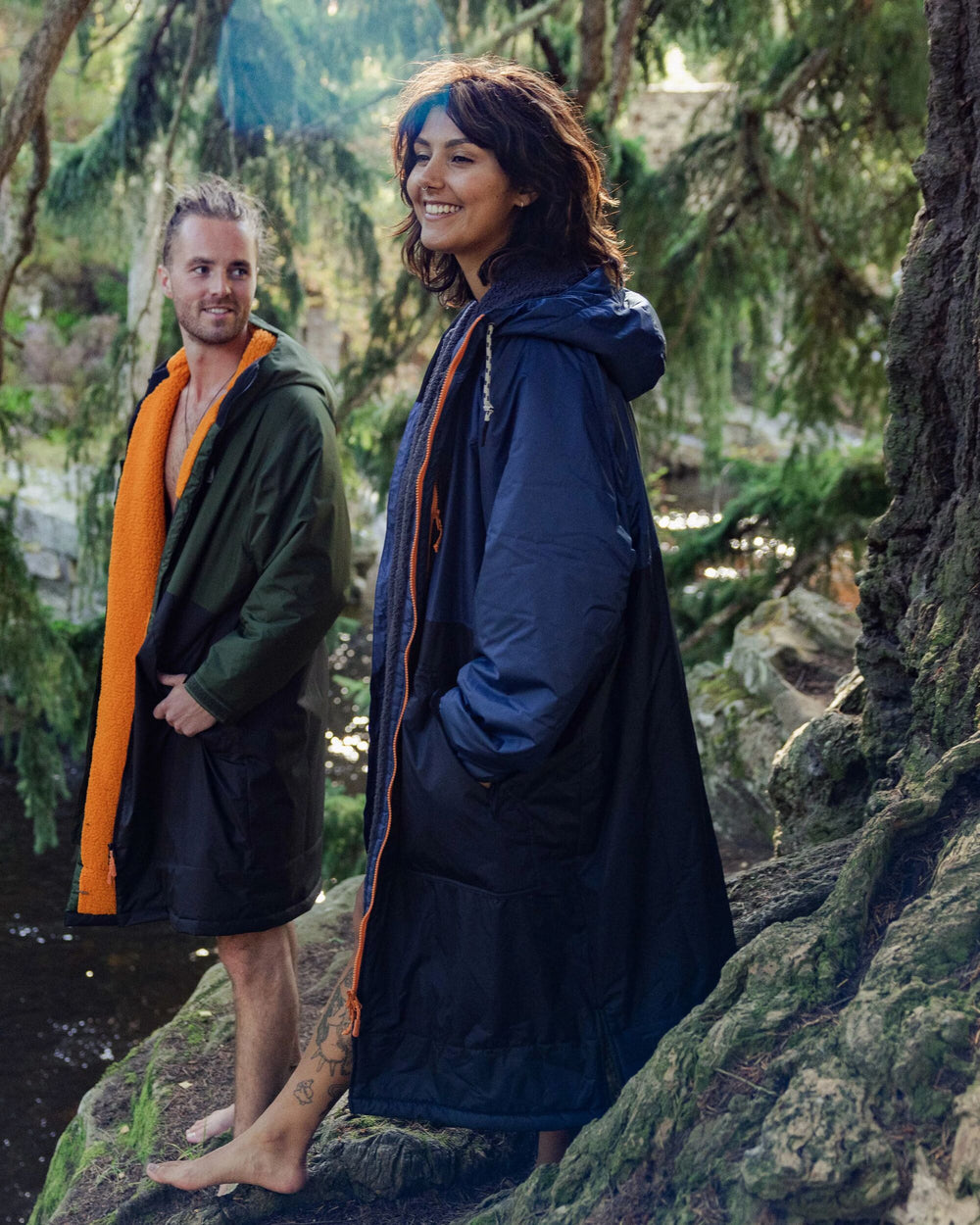 Waves Sherpa Lined Changing Robe Dark Denim/ Deep Navy – Passenger