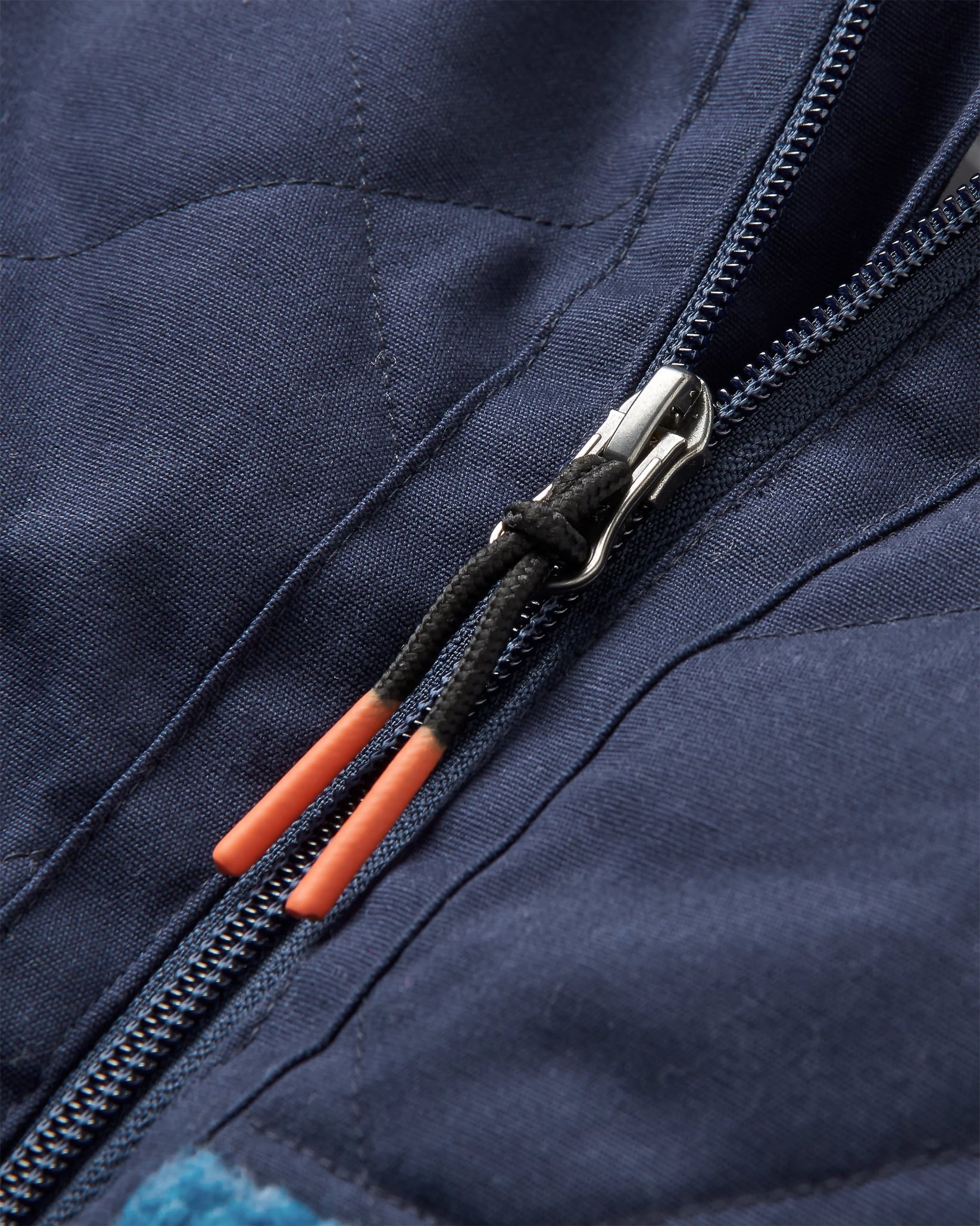 Sefton Recycled Deep-Pile Sherpa Full Zip Fleece Abstract Mountain Blue ...