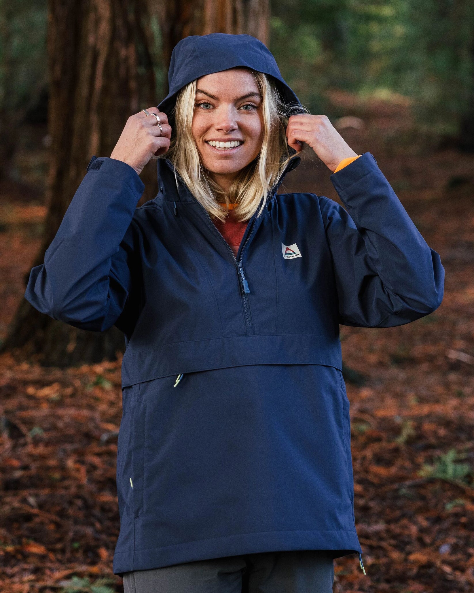 Skyline Recycled Waterproof Anorak Rich Navy – Passenger