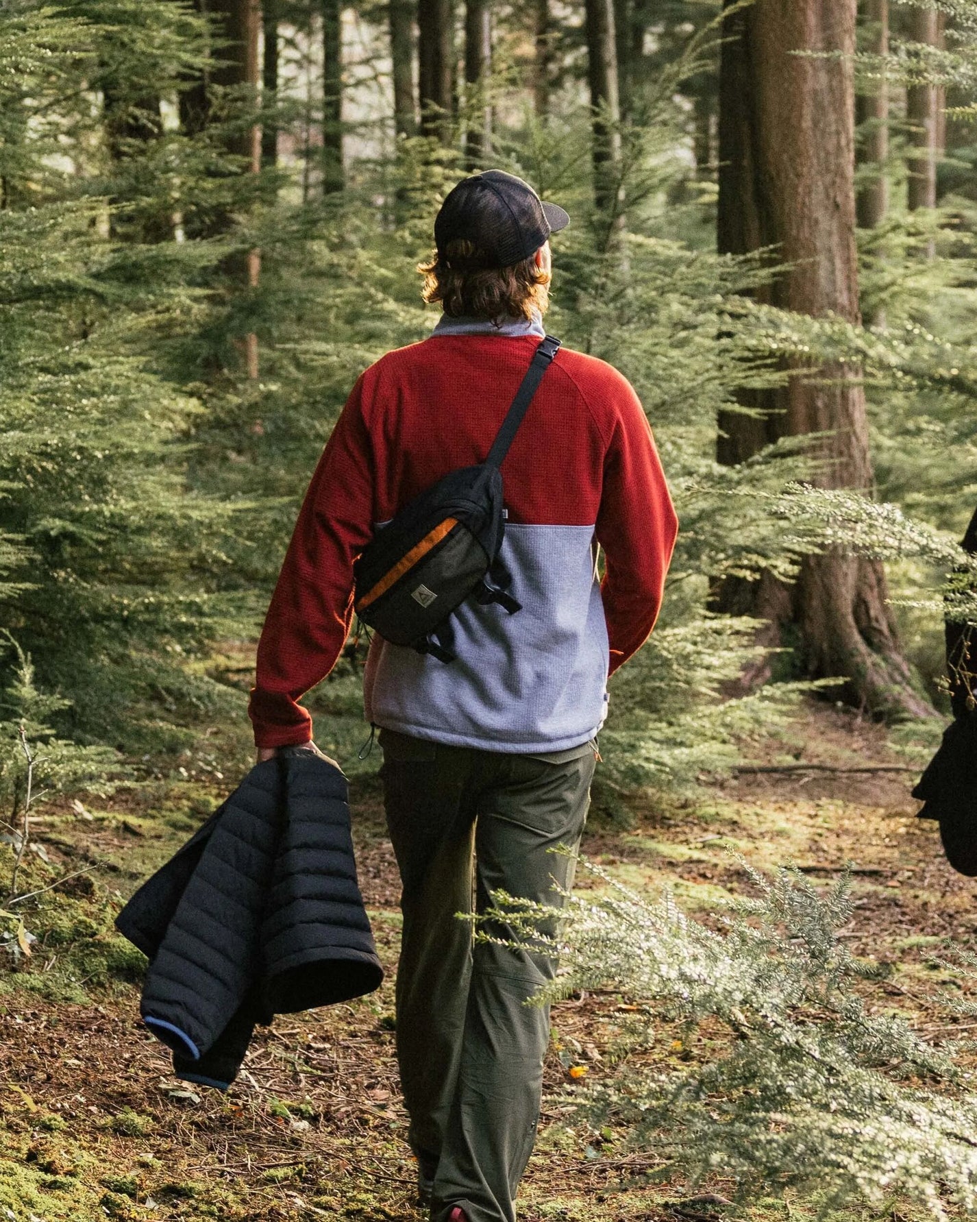 Overlook Recycled Grid Polar Fleece Red Ochre/Grey Marl – Passenger