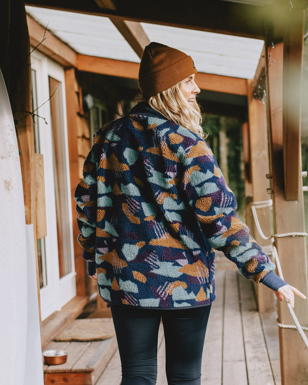 Clover Sherpa Fleece Deep Blue Camo Pattern – Passenger