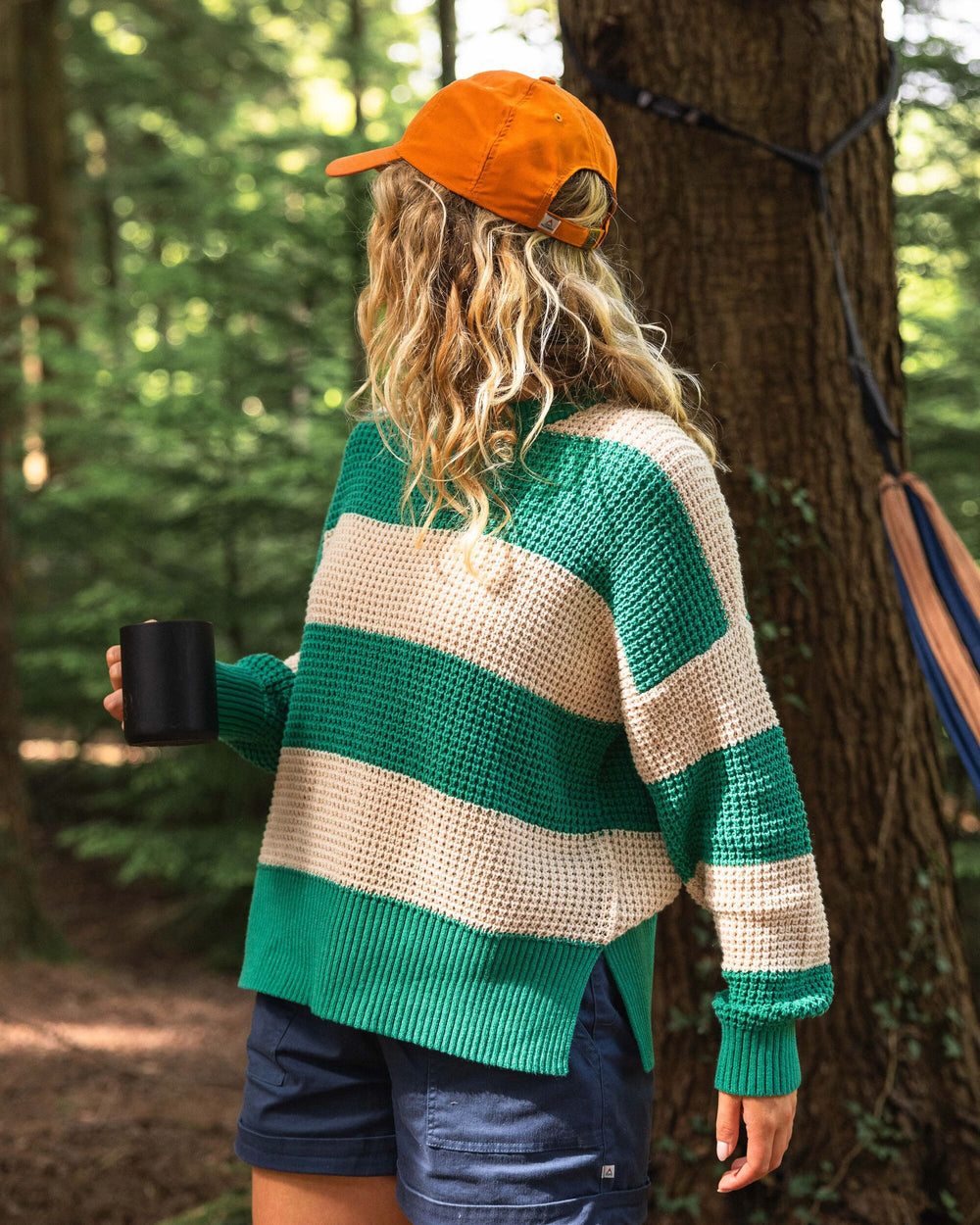 Reflection Stripey Jumper Vintage White/Greenlake Stripe – Passenger