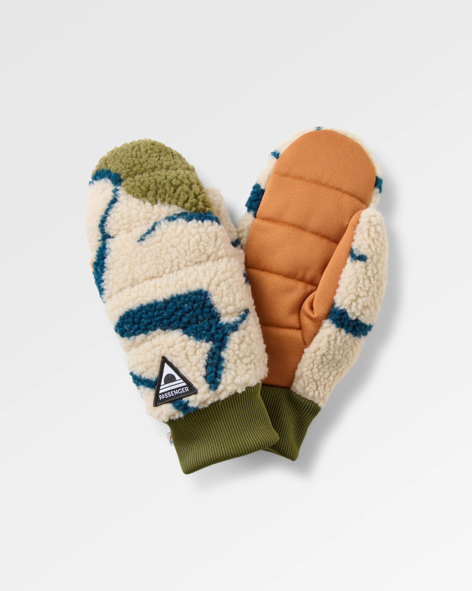Avalanche Sherpa Mittens Abstract Trails Pebble Grey – Passenger