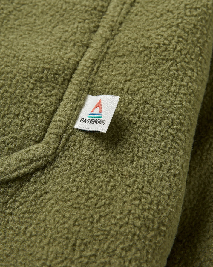 Maple Recycled Polar Fleece Shirt Khaki – Passenger
