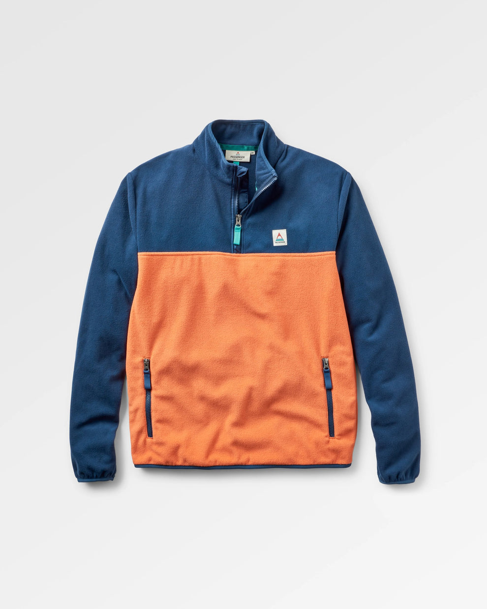 Set Off Recycled Polar 1/4 Zip Fleece Rich Navy/ Burnt Orange – Passenger