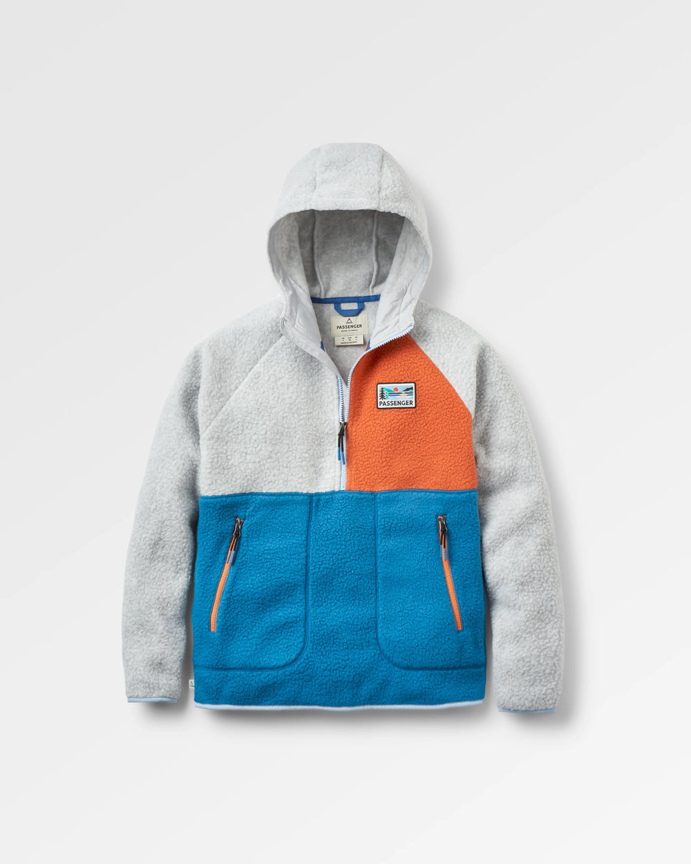 Maine 1/2 Zip Recycled Sherpa Fleece Blue Steel – Passenger