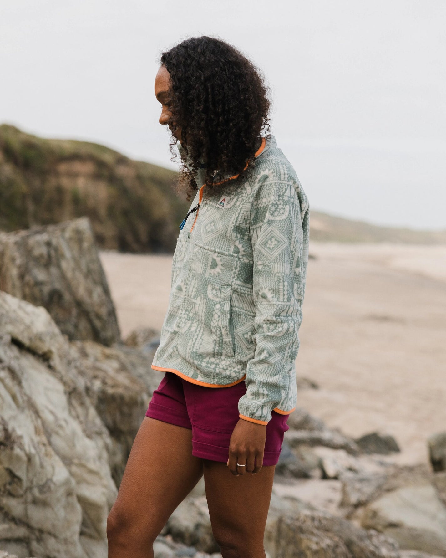 Sorrel Recycled Polar Fleece Vintage Patchwork Pistachio – Passenger