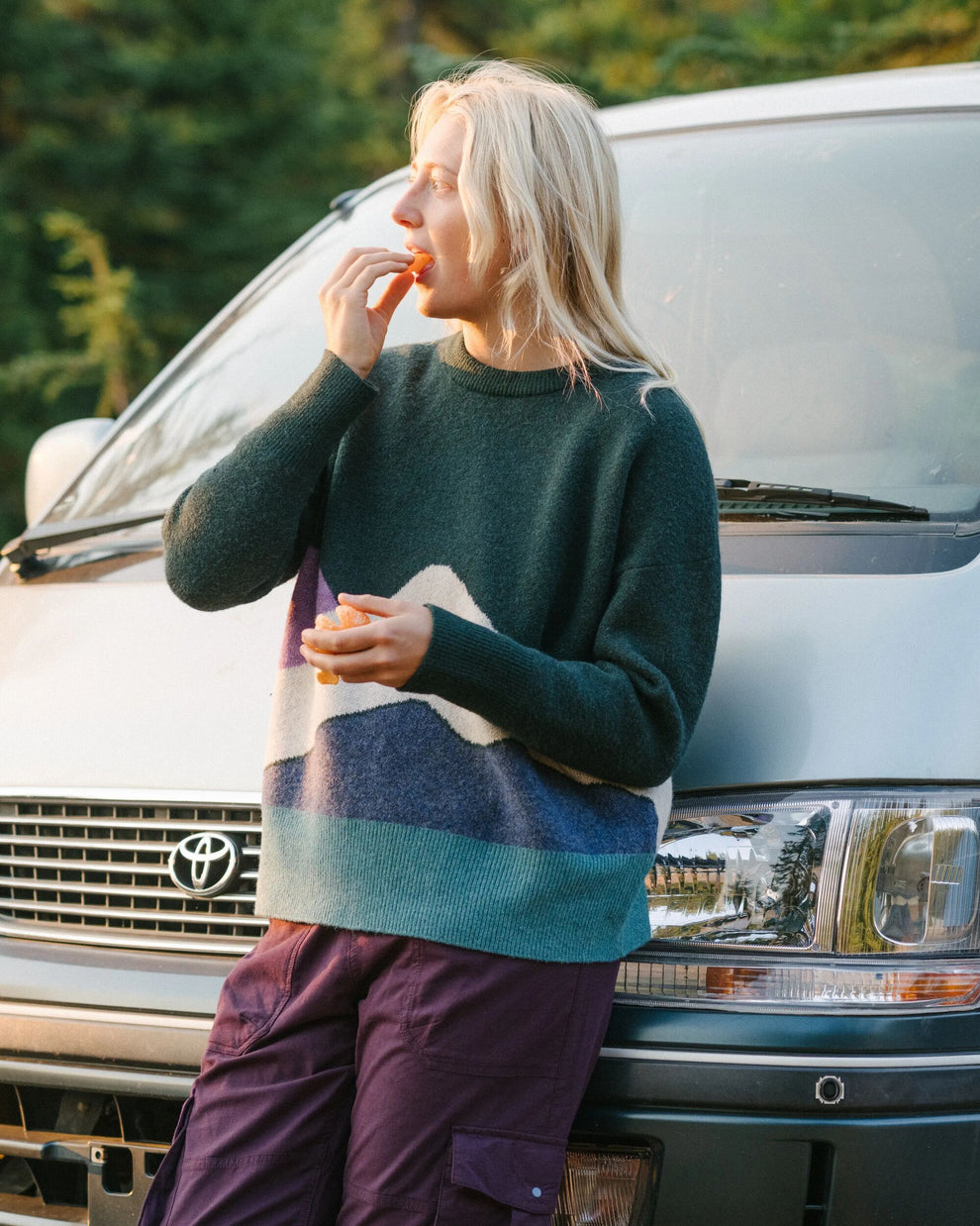 Vista Recycled Knitted Jumper Rain Forest – Passenger