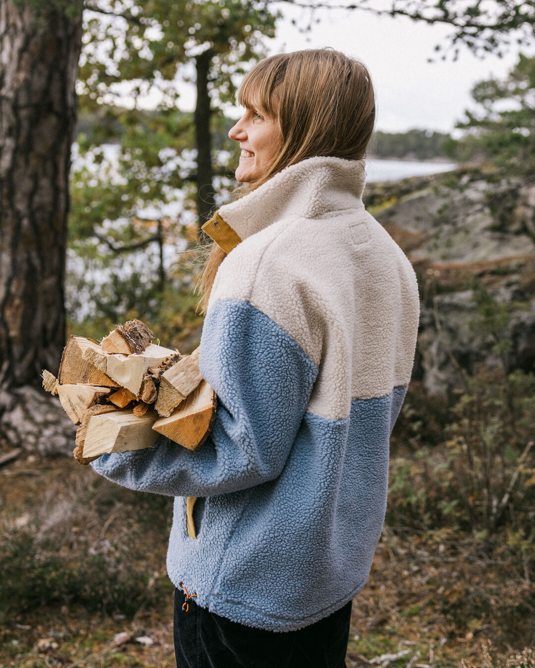 Create Recycled Deep-Pile Sherpa Fleece Blue Fog – Passenger