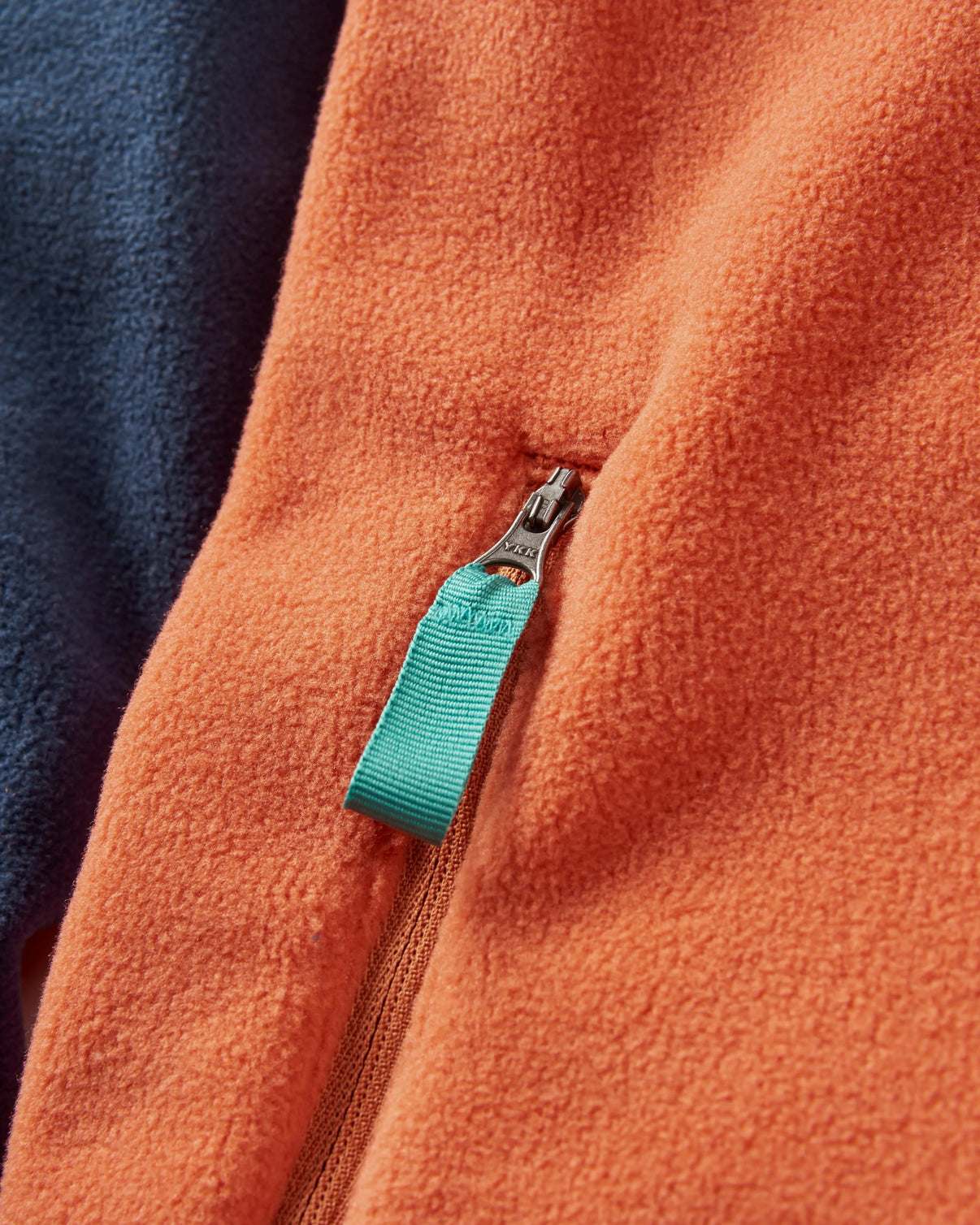 Ridge 2.0 Full Zip Recycled Polar Fleece Rich Navy/ Burnt Orange ...