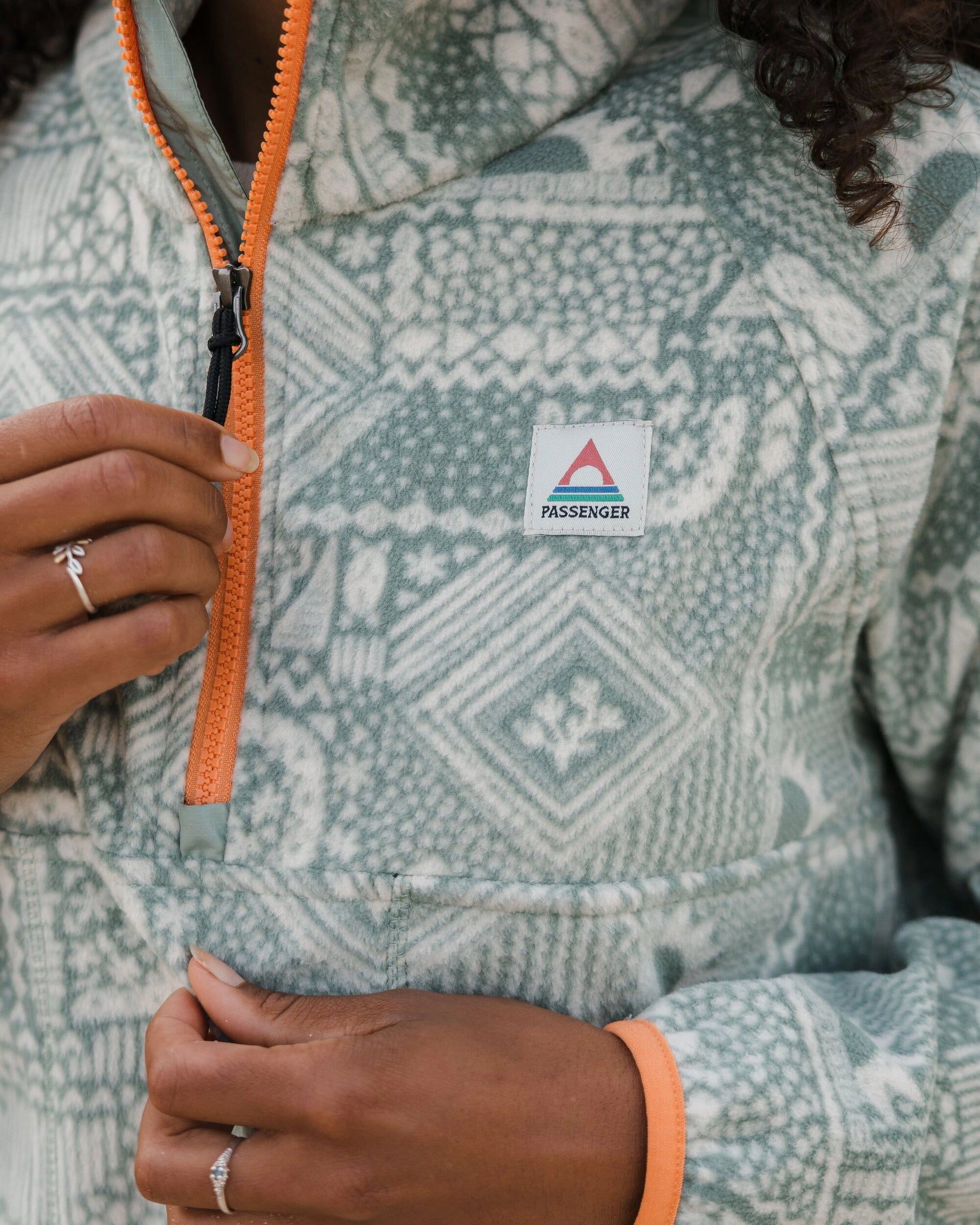 Sorrel Recycled Polar Fleece Vintage Patchwork Pistachio – Passenger