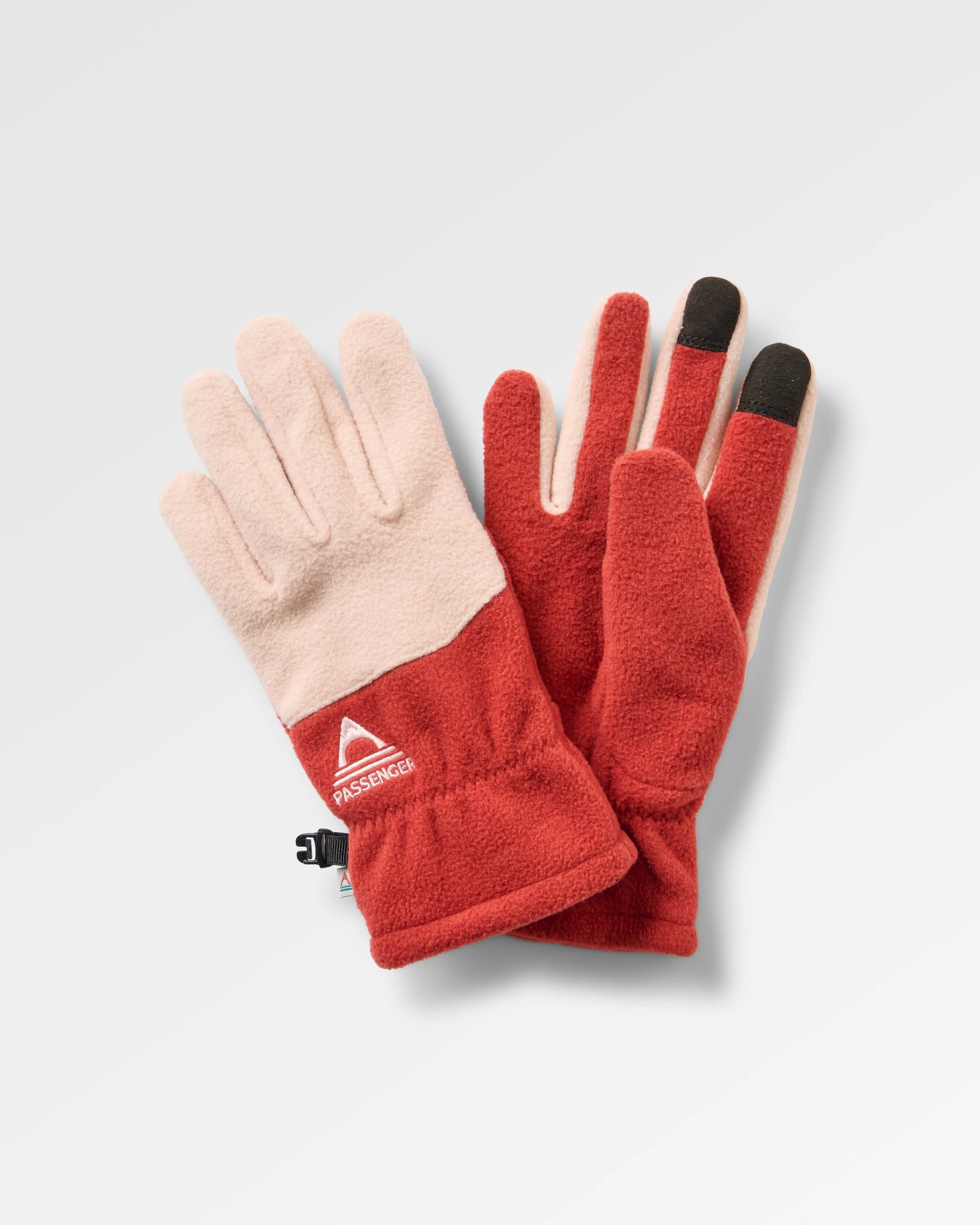 Daytrip Recycled Polar Fleece Gloves Red Ochre/Blush – Passenger