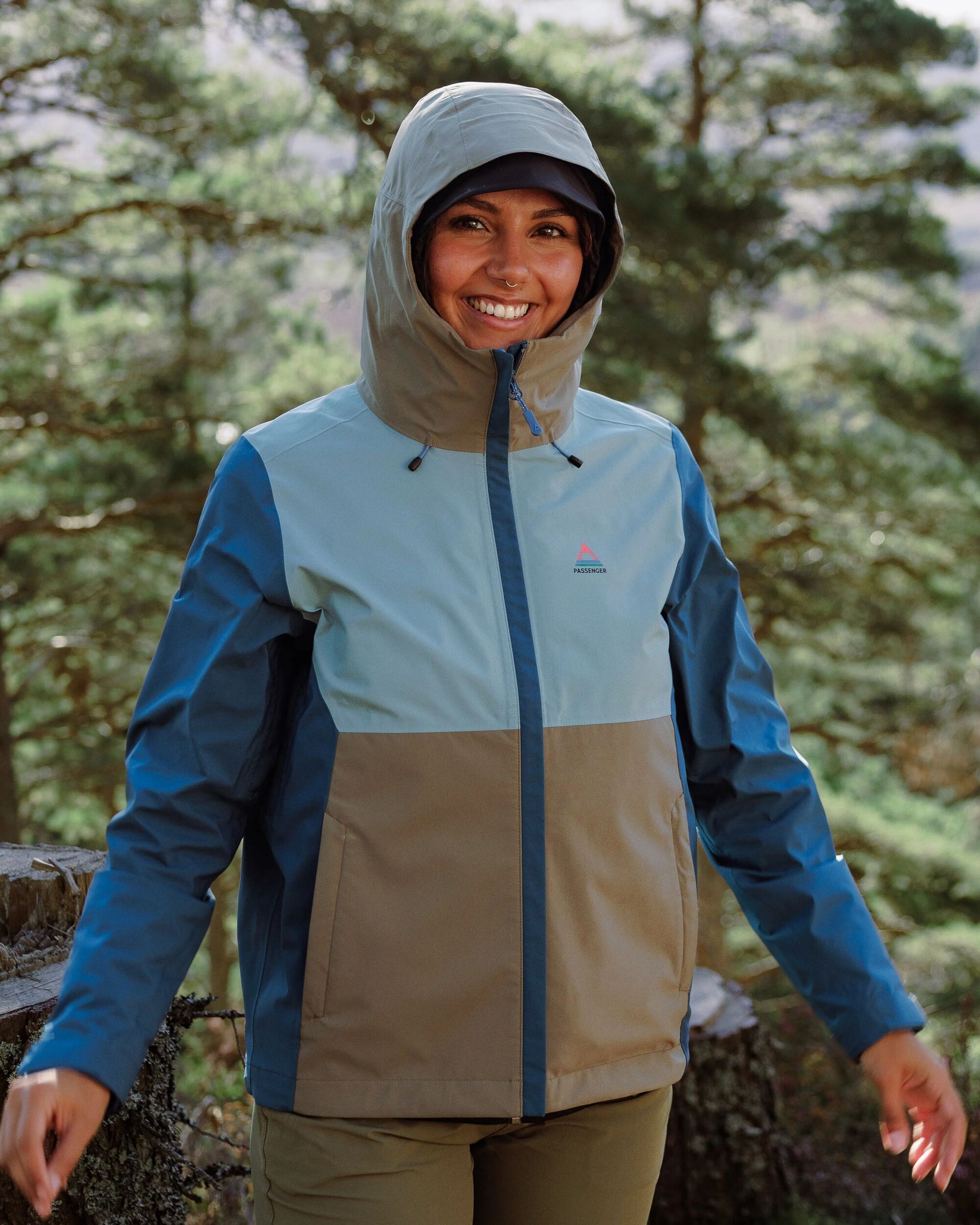 Rainstorm Recycled Waterproof Jacket Tidal Blue/Arctic/Dusty Olive ...