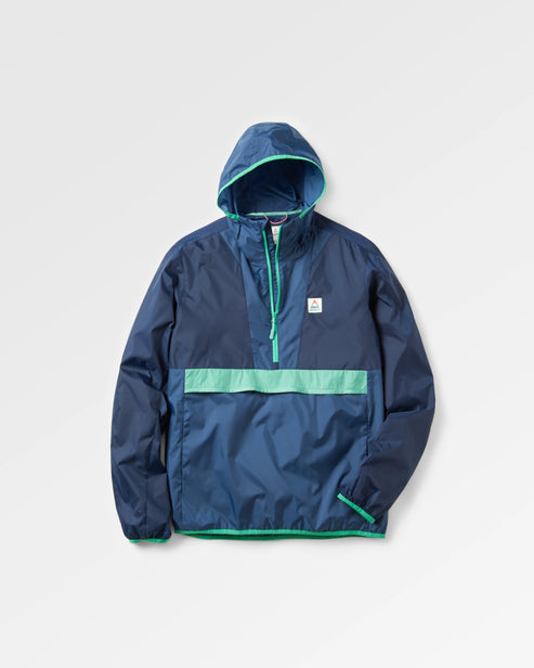 Gusto Recycled Windshell Anorak Rich Navy/Dark Denim – Passenger