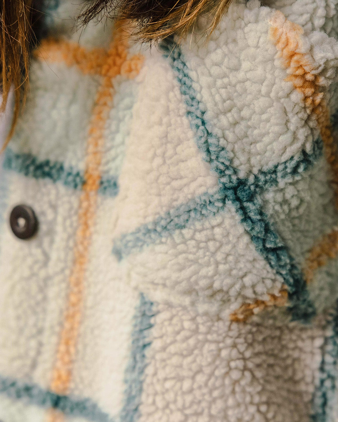 Olympus Yarn Dye Recycled Sherpa Fleece Shirt Surf Spray Check – Passenger