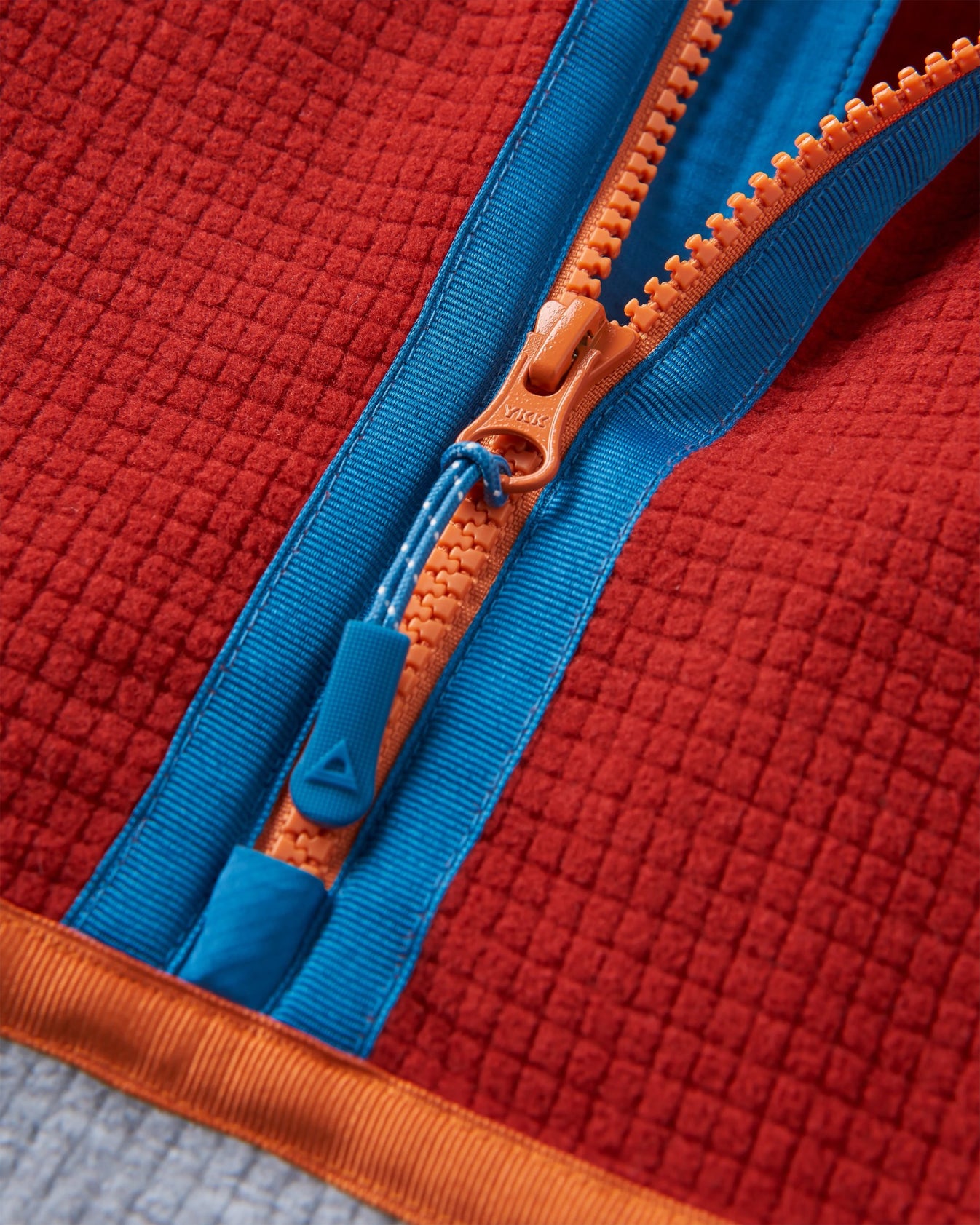 Overlook Recycled Grid Polar Fleece Red Ochre/Grey Marl – Passenger