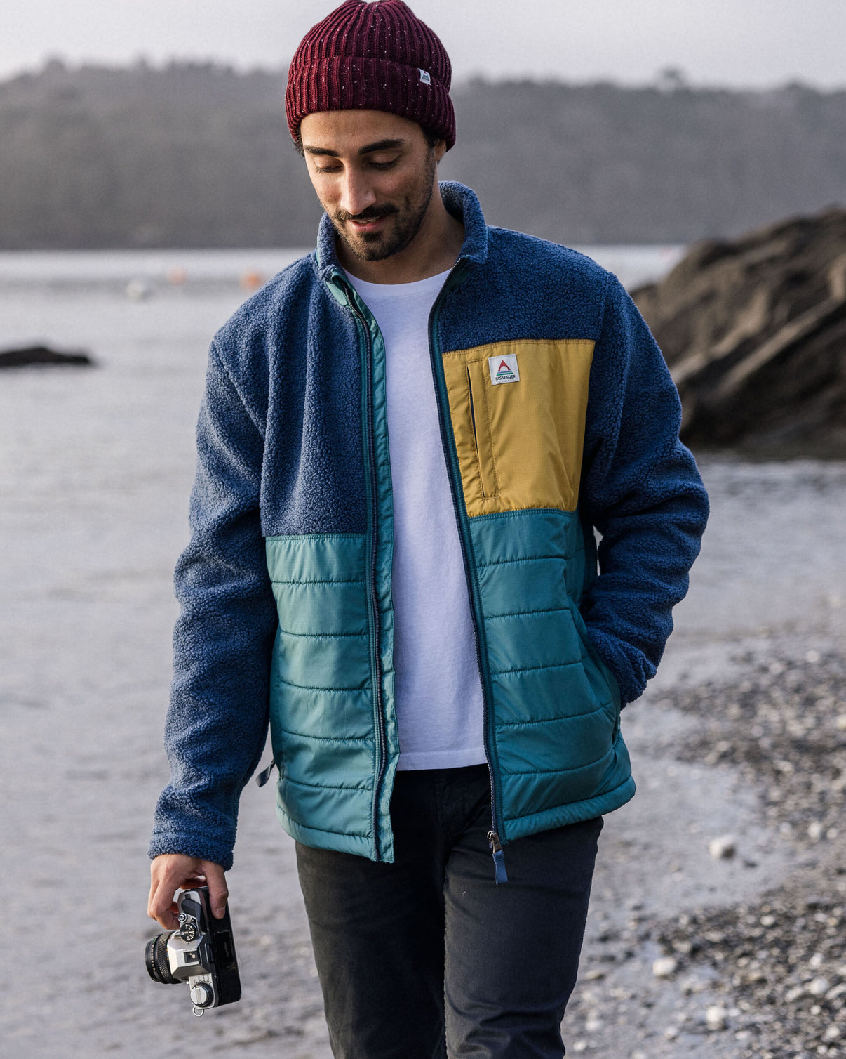 Born Explorer Recycled Polar-Lined Sherpa Fleece Dark Denim – Passenger
