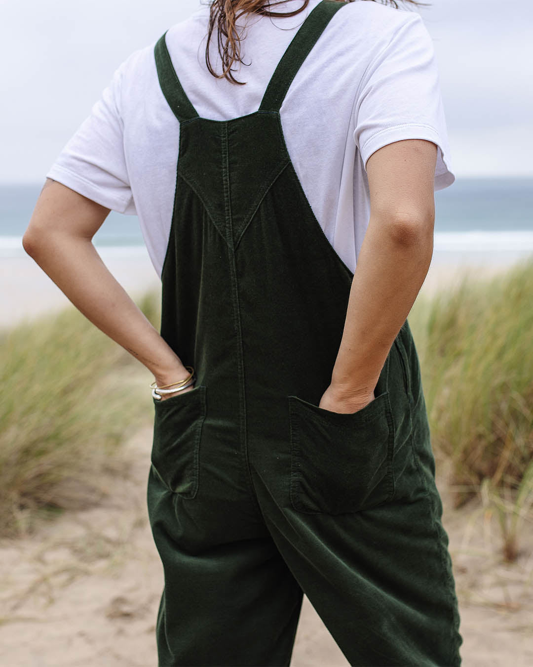 Meadows Cord Dungarees - Fir Tree – Passenger