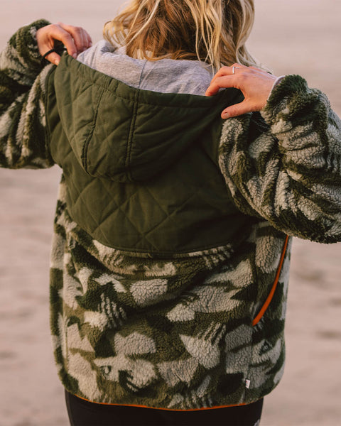 Sefton Recycled Deep-Pile Sherpa Fleece - Fir Tree – Passenger