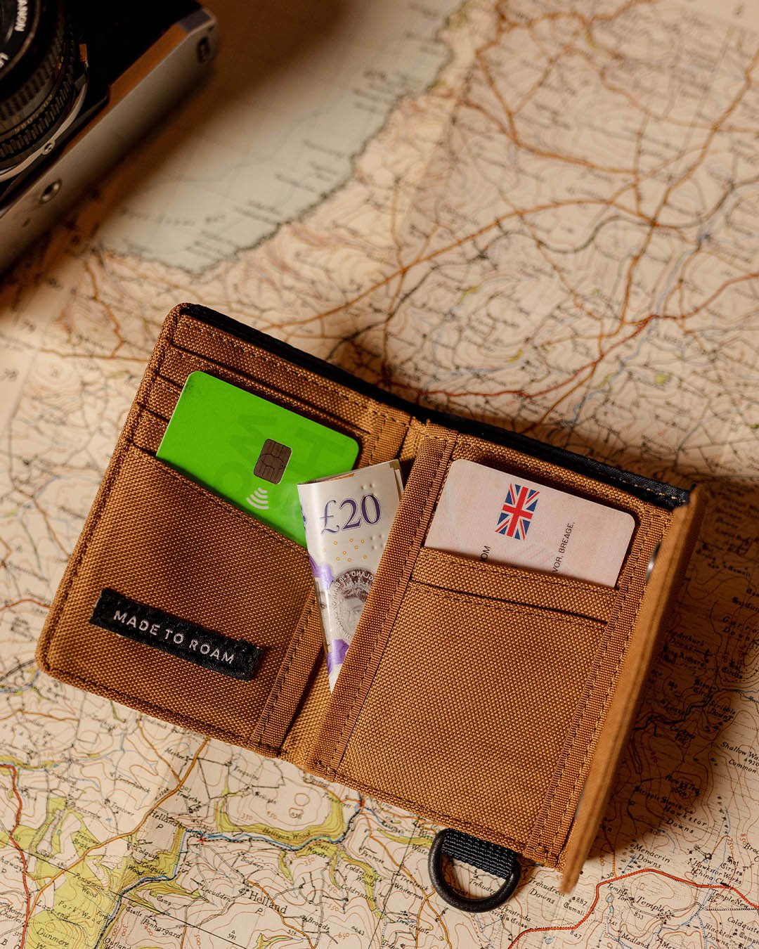 Pocket Recycled Wallet Golden Brown – Passenger