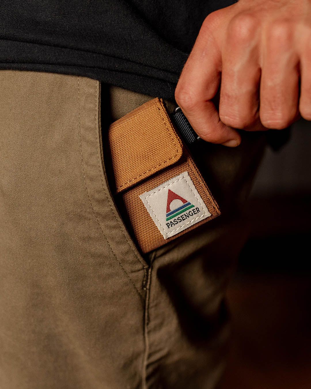 Pocket Recycled Wallet Golden Brown – Passenger