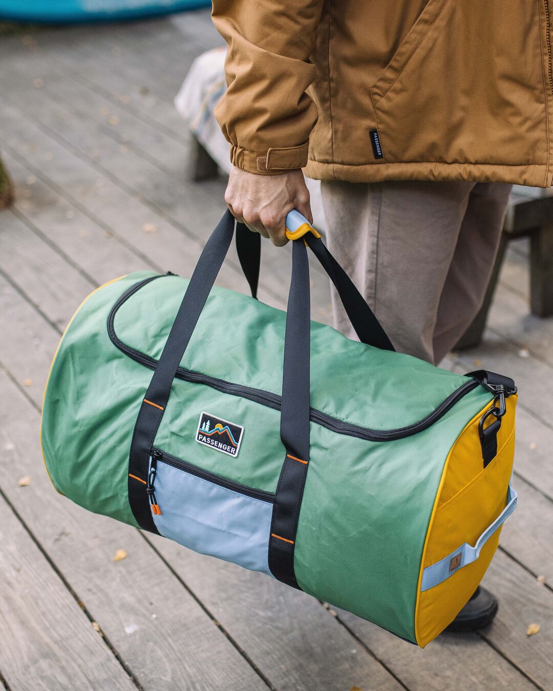 Weekender 58L Recycled Polyester Duffle Bag Laurel Green – Passenger