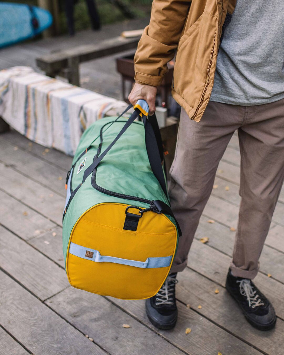 Weekender 58L Recycled Polyester Duffle Bag Laurel Green – Passenger