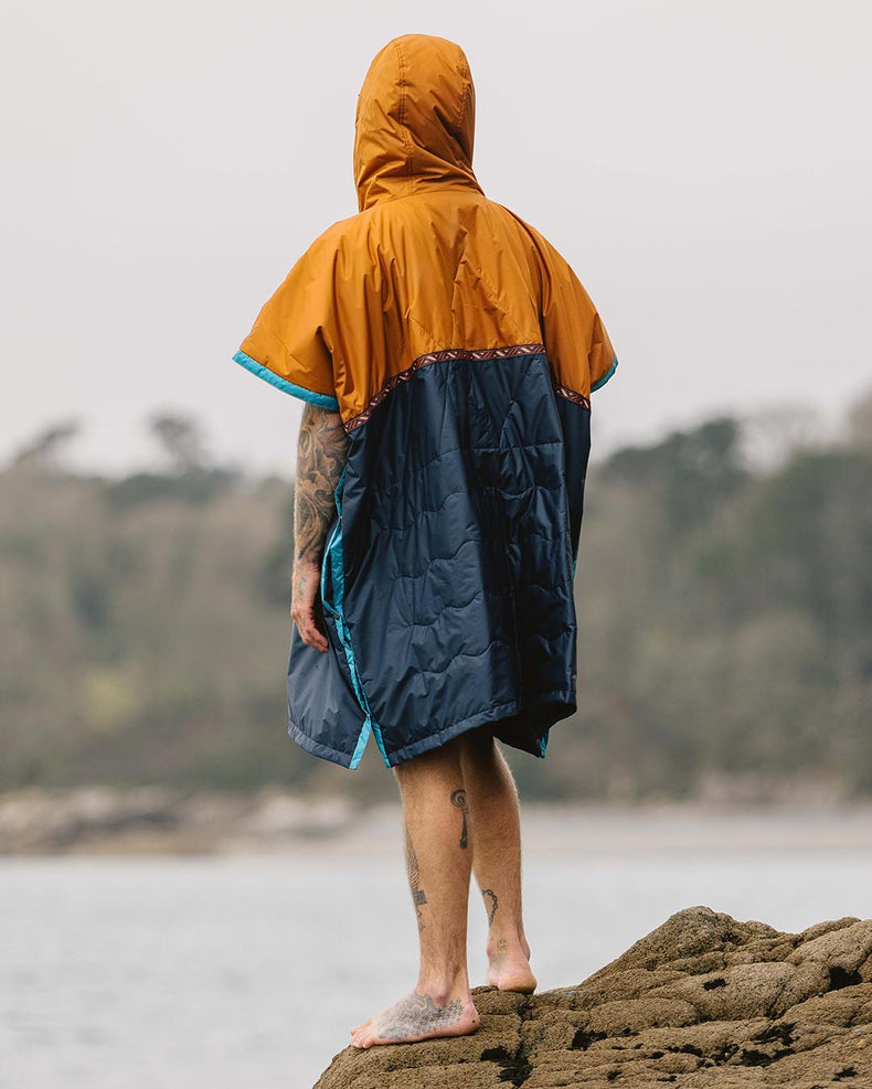 Outback Recycled Pull Over Changing Robe - Glazed Ginger/Deep Navy ...