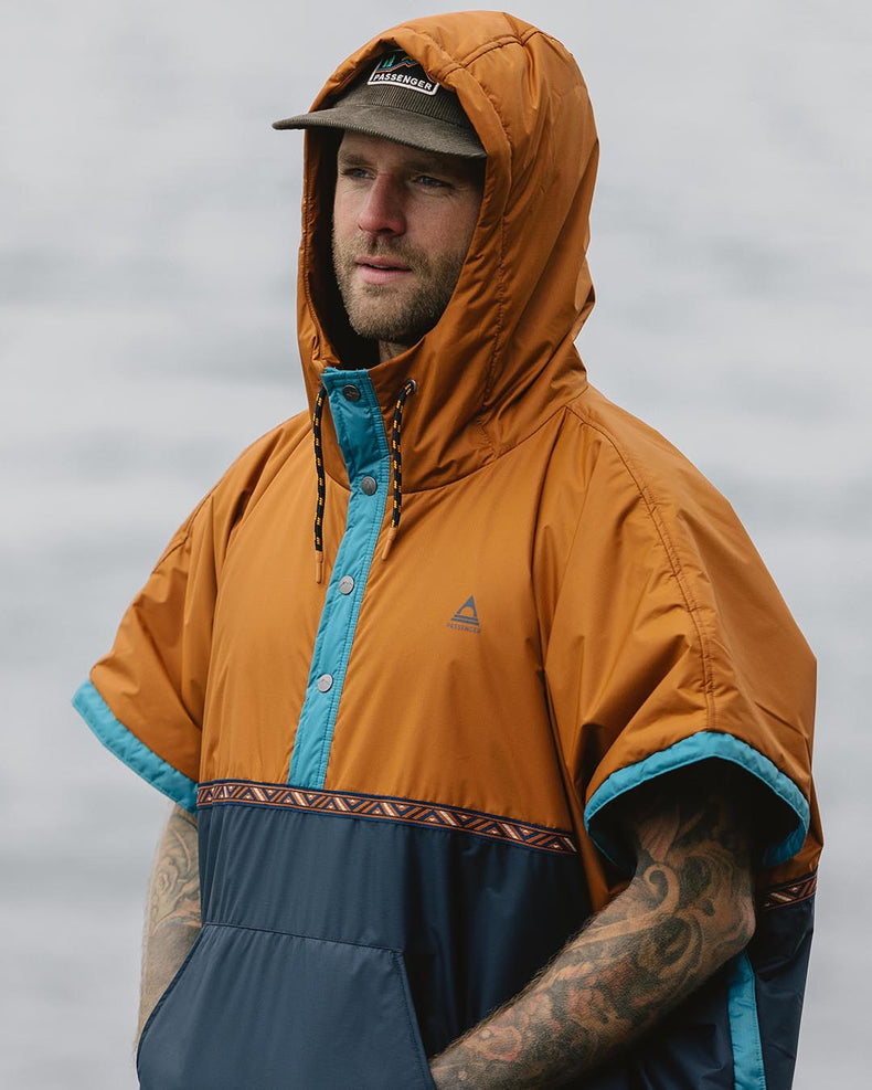 Outback Recycled Pull Over Changing Robe - Glazed Ginger/Deep Navy ...