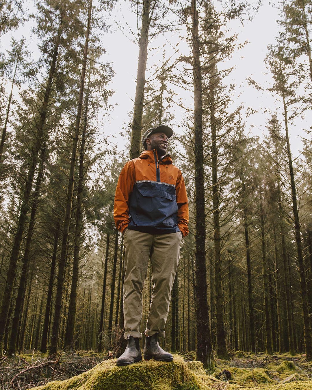 Flow 1/2 Zip Recycled Water Resistant Jacket Glazed Ginger/Deep Navy ...